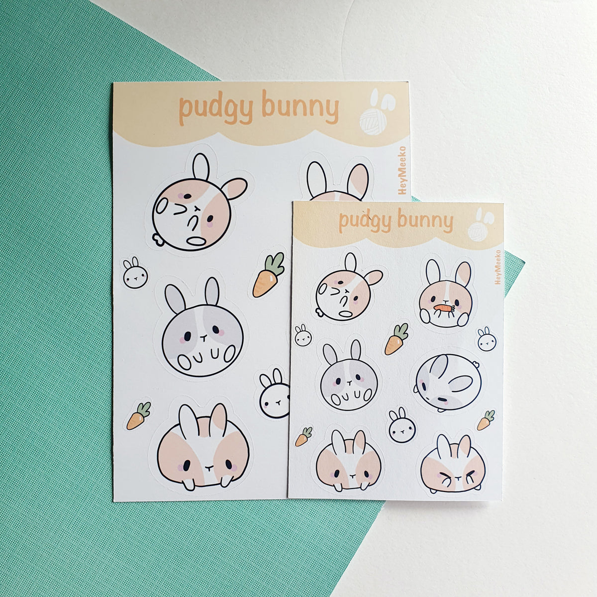 Pudgy Bunny Sticker Sheet – Hey Meeko